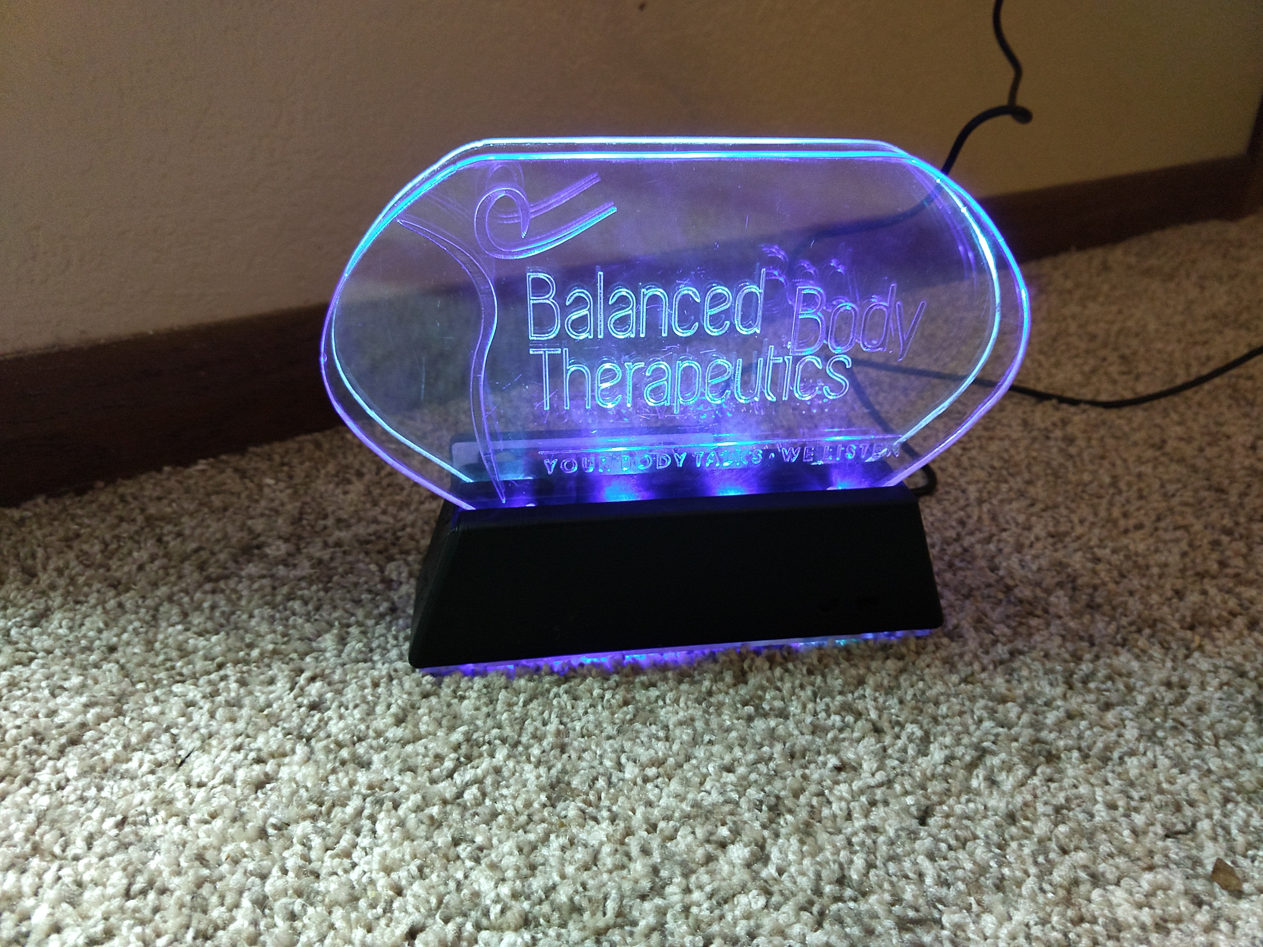 Buy RGB LED Custom Engraved Lighted Sign online for $150.00