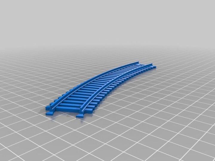 Interlocking train track curved 30 degrees - 3D Printable Model on ...