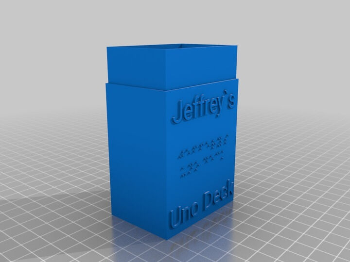 Jeffrey's Braille UNO Deck box - 3D Printable Model on Treatstock
