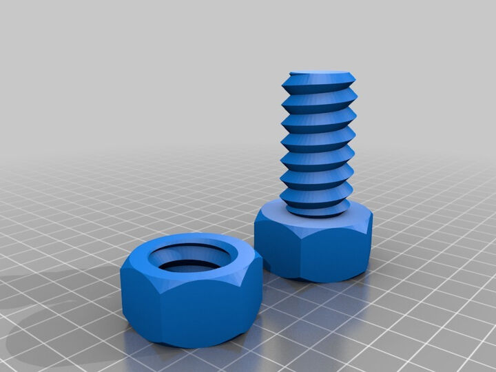 Screw & Nut - 3D Printable Model on Treatstock
