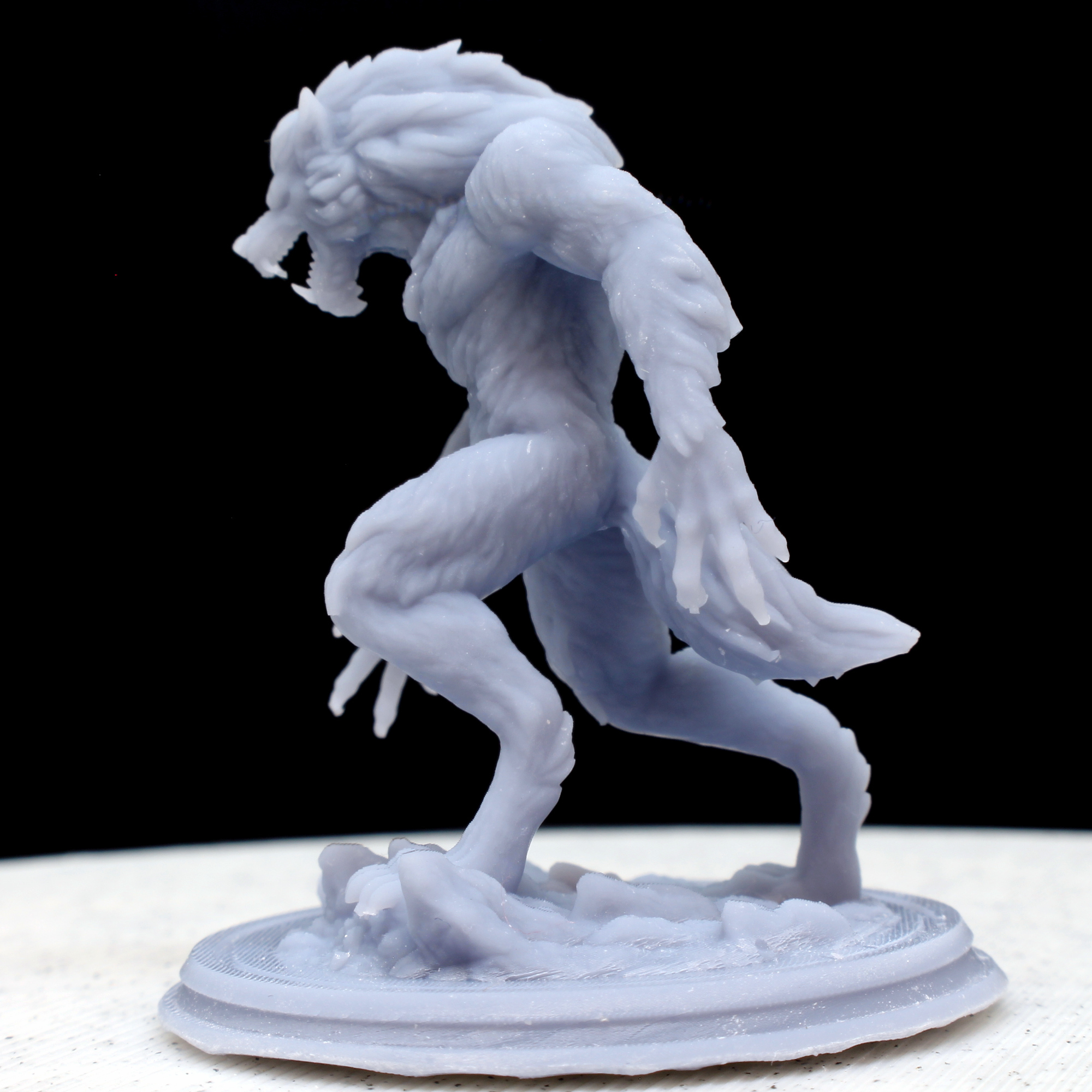 Sculpture 75mm DnD Loghain GM Stash Werewolf 4K Mini TableTop Miniature ...