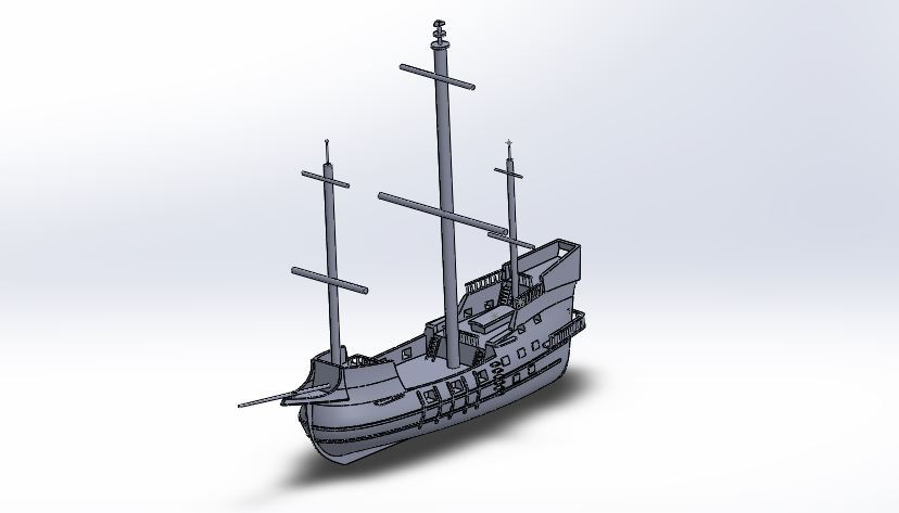 Galleon Ship - 3D Printable Model on Treatstock