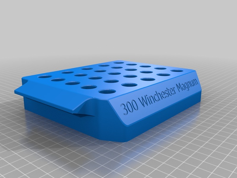 300 Winchester Magnum Reloading Tray - 3D Printable Model on Treatstock