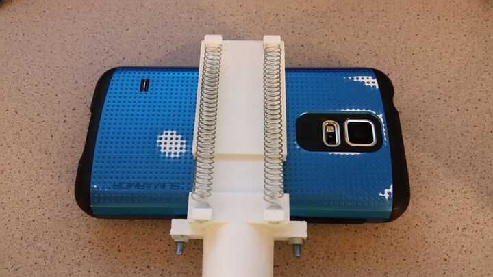 Spring Loaded Phone Holder - 3D Printable Model on Treatstock