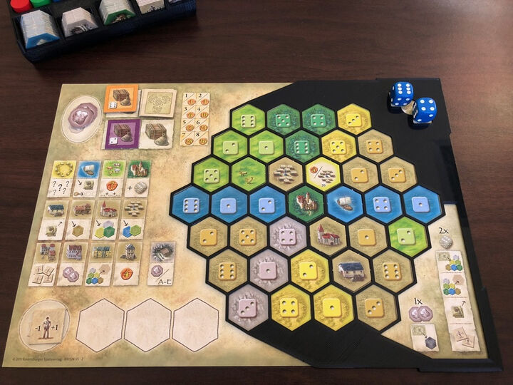 Castles of Burgundy Player Mat Overlay - 3D Printable Model on Treatstock